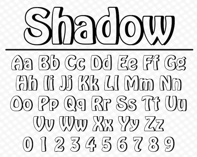 Shadow Font Shadow Script Font Shadow Font Style Shadow Letters Font ...