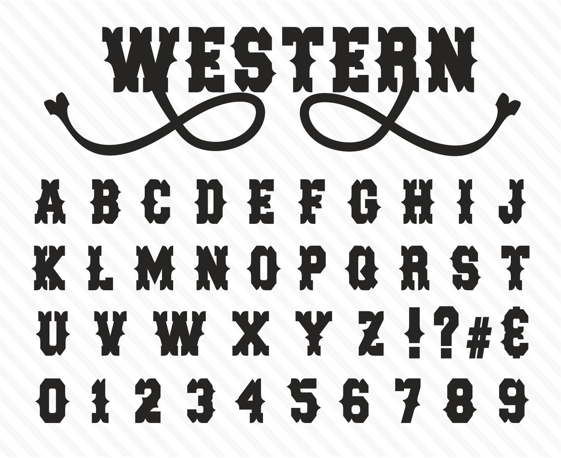 Western Font Wild West Font Old West Font Western Font Style Cowboy ...