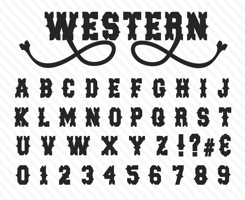Western Font Wild West Font Old West Font Western Font Style Cowboy ...
