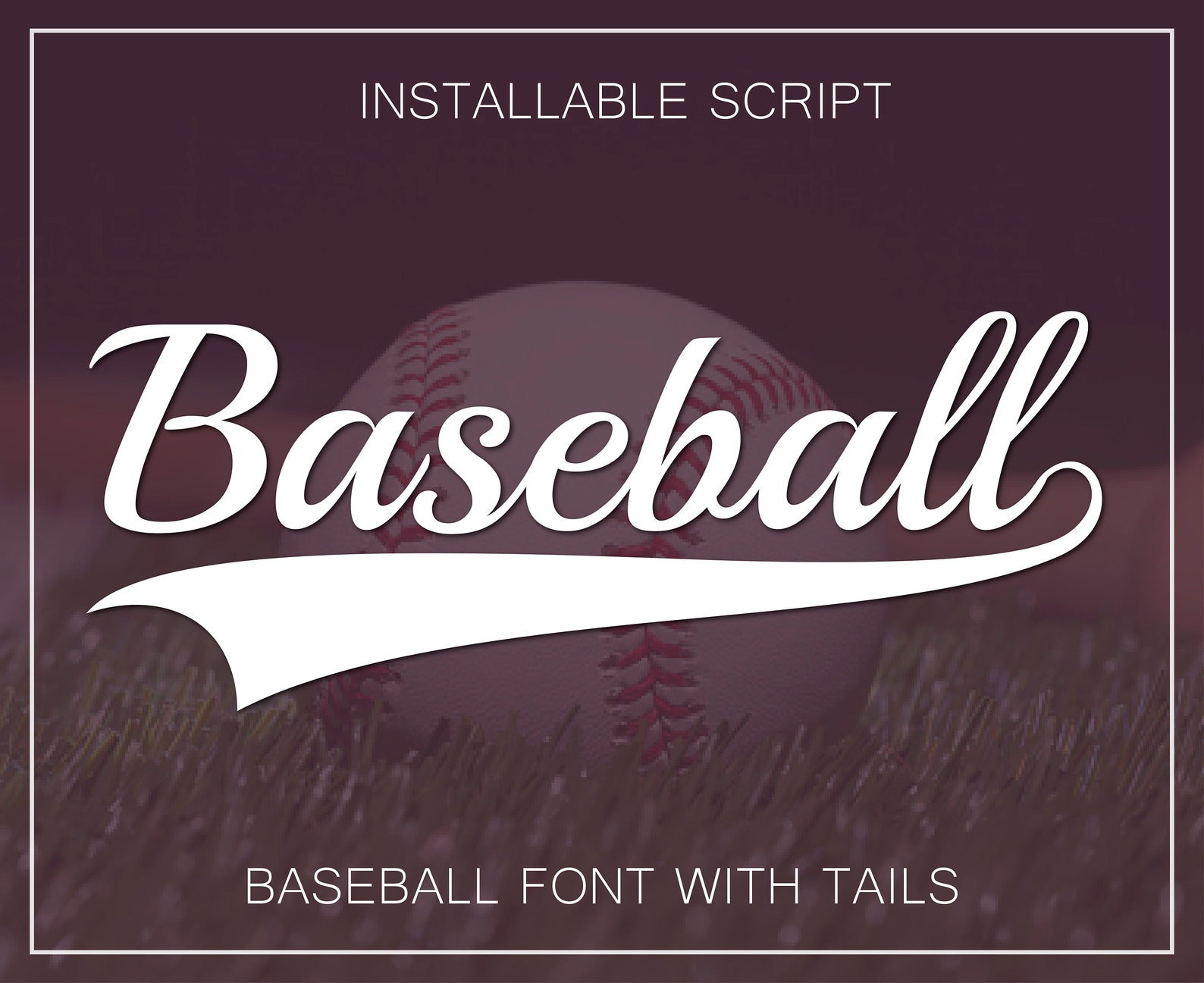Baseball Font With Tails Baseball Font Letters Baseball Script Font ...