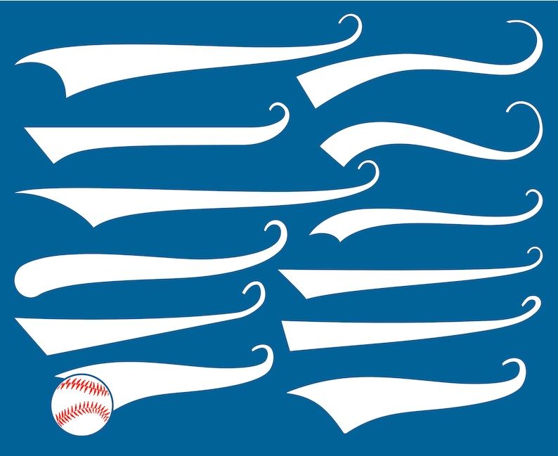 Tails Svg Font Tails Svg Swoosh Svg Baseball Swoosh Svg Paint Swoosh ...