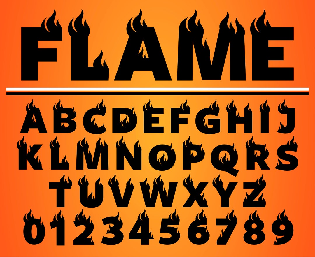 Flame Font Fire Font Burning Font Flaming Letters Font Burning Fire ...