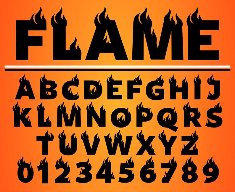 Flame Font Fire Font Burning Font Flaming Letters Font Burning Fire ...