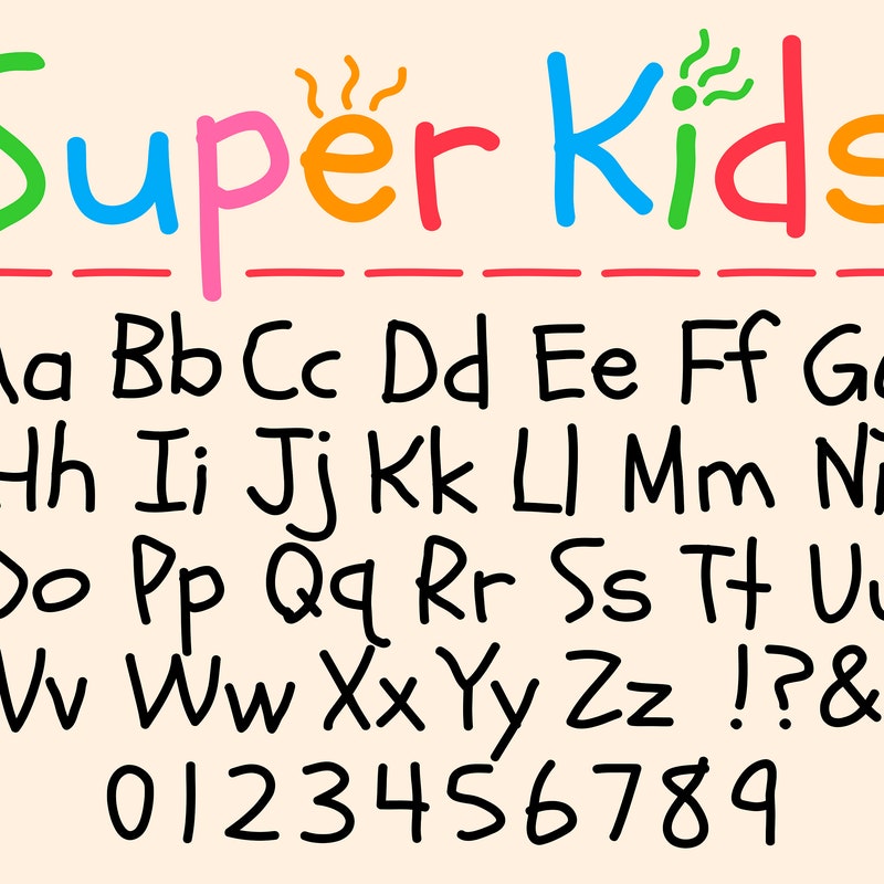 Kindergarten Font - Etsy