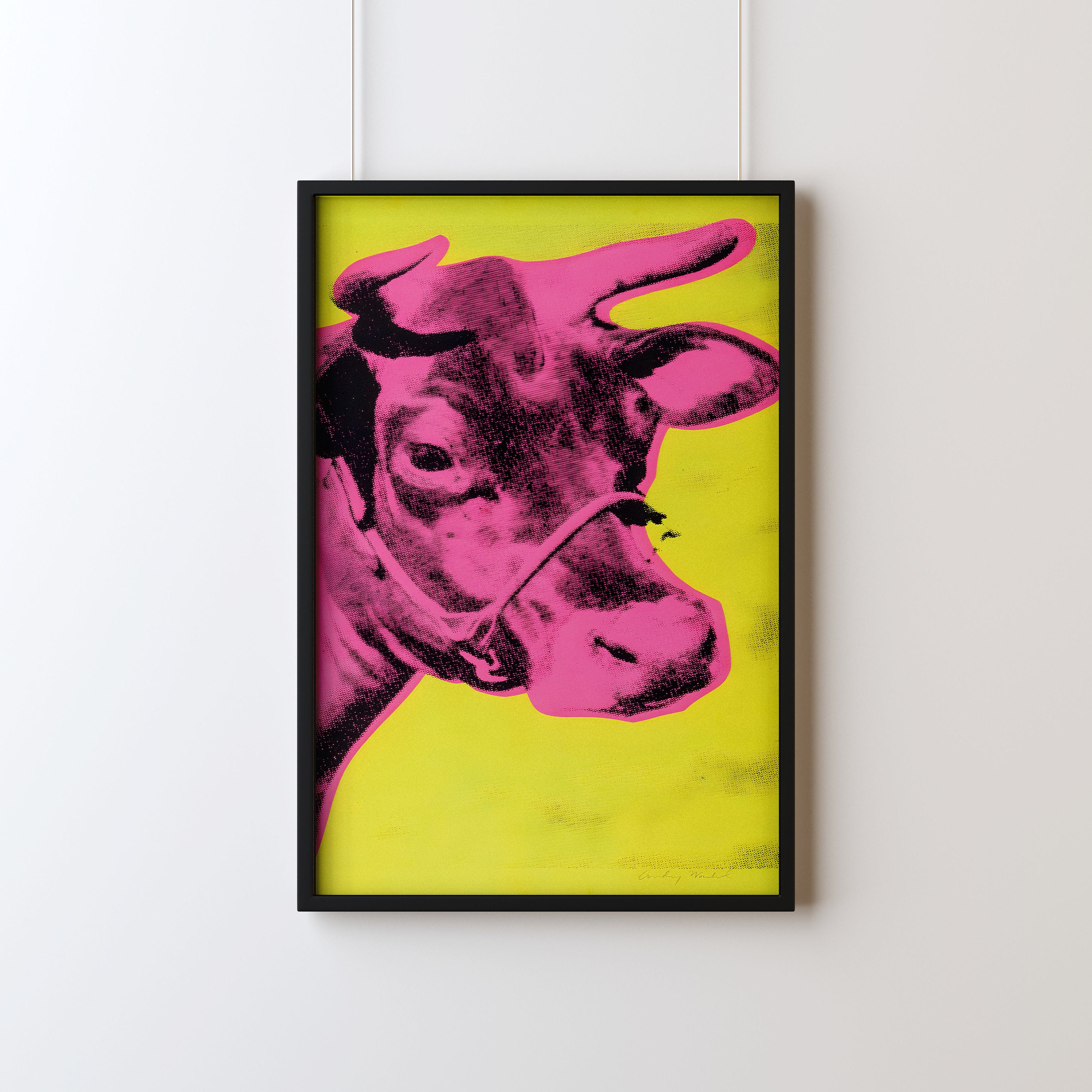 Andy Warhol Cow, Andy Warhol Poster | Wall Art, Pink Cow Art, Pop Art ...