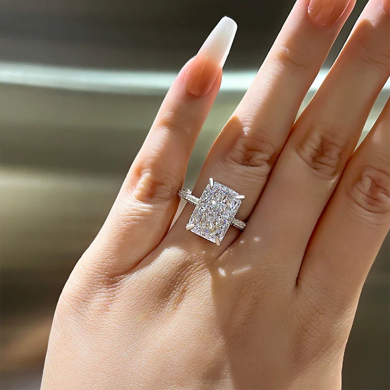 Buy CT Elongated Crushed Ice Radiant Cut Engagement Ring
