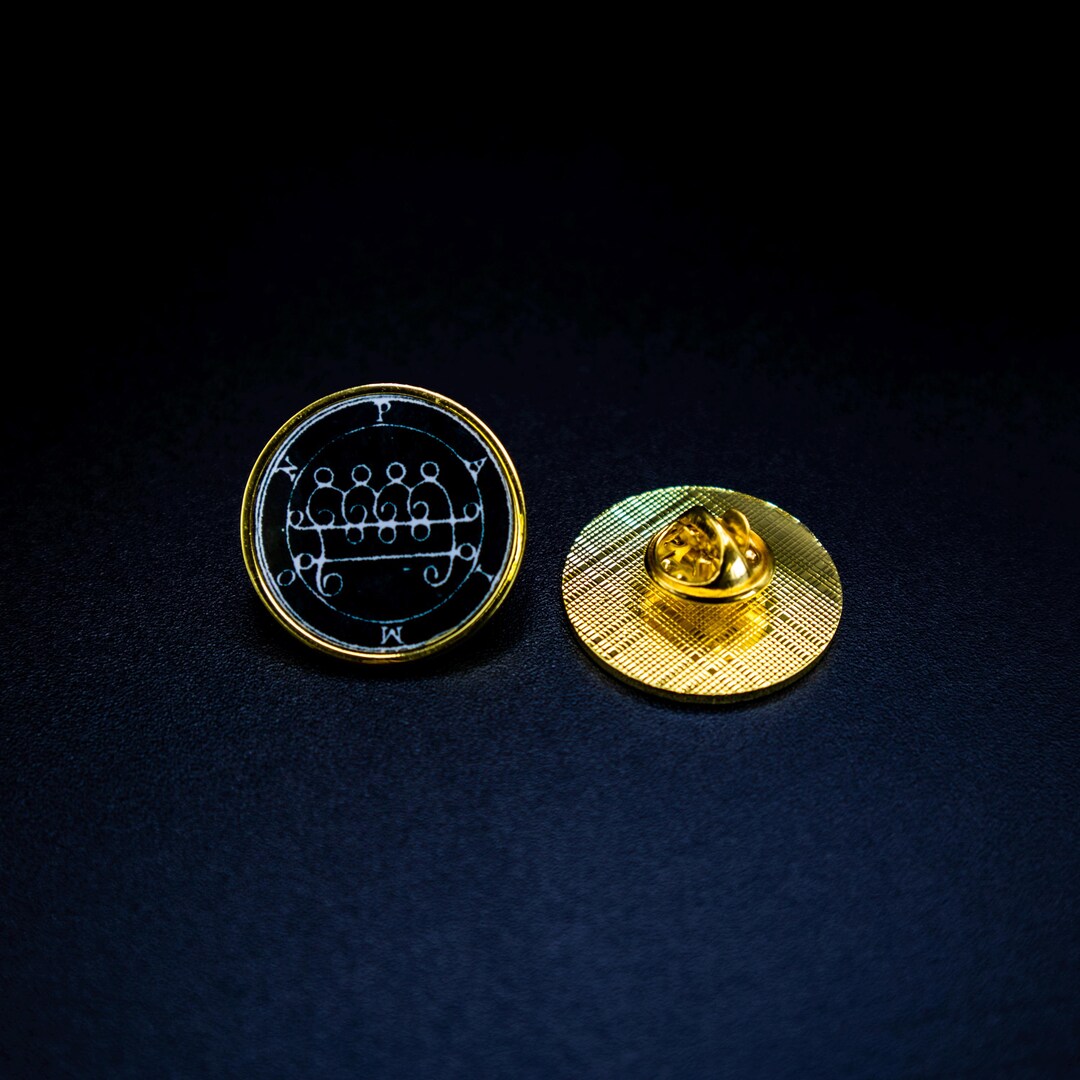 Seal of Paimon Sigil Metal Pin | Occult & Esoteric Collectible | Round ...