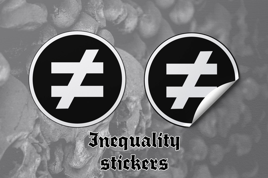 Inequality Symbol Stickers - Etsy