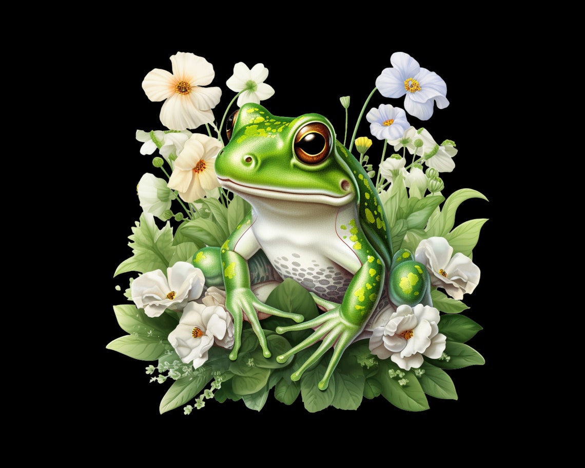 Frog, Cute Frog Clipart, Sublimation File for T-shirts, Frog Png, Digital Frog, Commercial, Frog ...