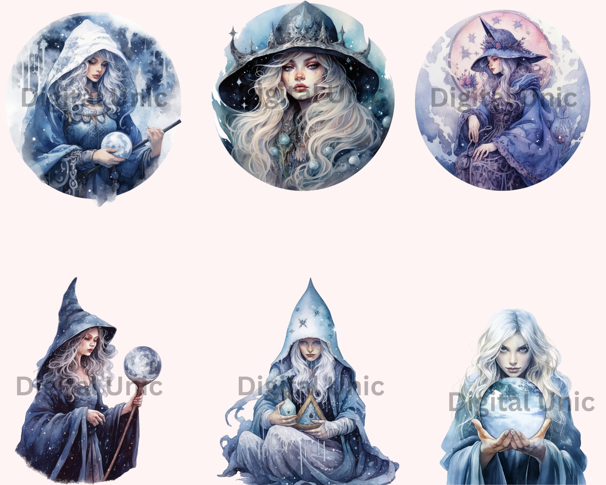 42 PNG Watercolor Ice Witch Clipart, Witch Clip Art Png, Magic Clip Art ...
