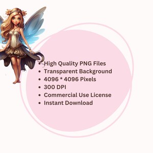 22 PNG Cute Fairy Watercolor Clipart, Fairy Tale Graphics, Nursery ...