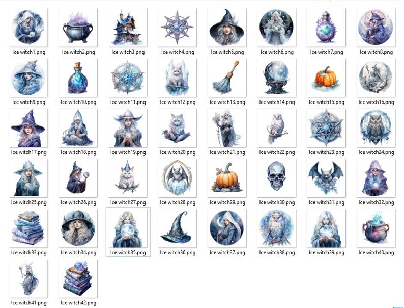 42 PNG Watercolor Ice Witch Clipart Witch Clip Art Png Magic - Etsy