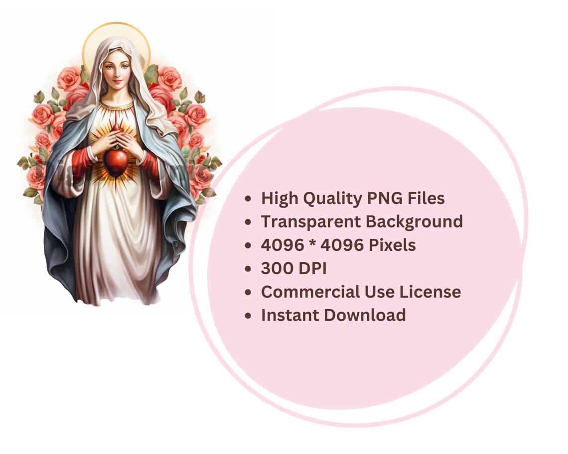 20 Immaculate Heart of Mary Clipart PNG, Virgin Mary Png, High Quality ...