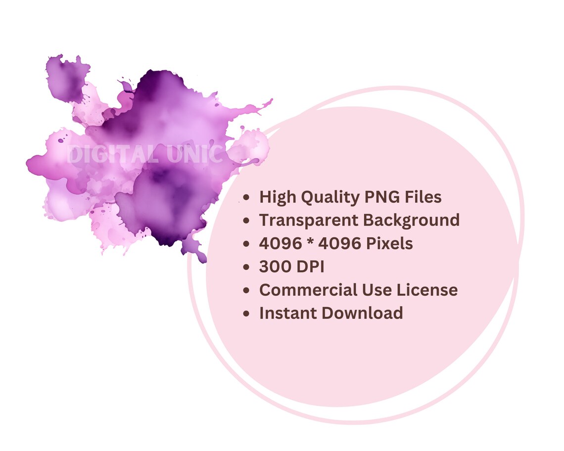 22 Pastel Watercolor Alcohol Ink Splash Clipart PNG, Colorful Color ...