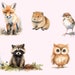 Watercolor Baby Woodland Animals Clipart Pack, Nursery Clipart, Fox ...