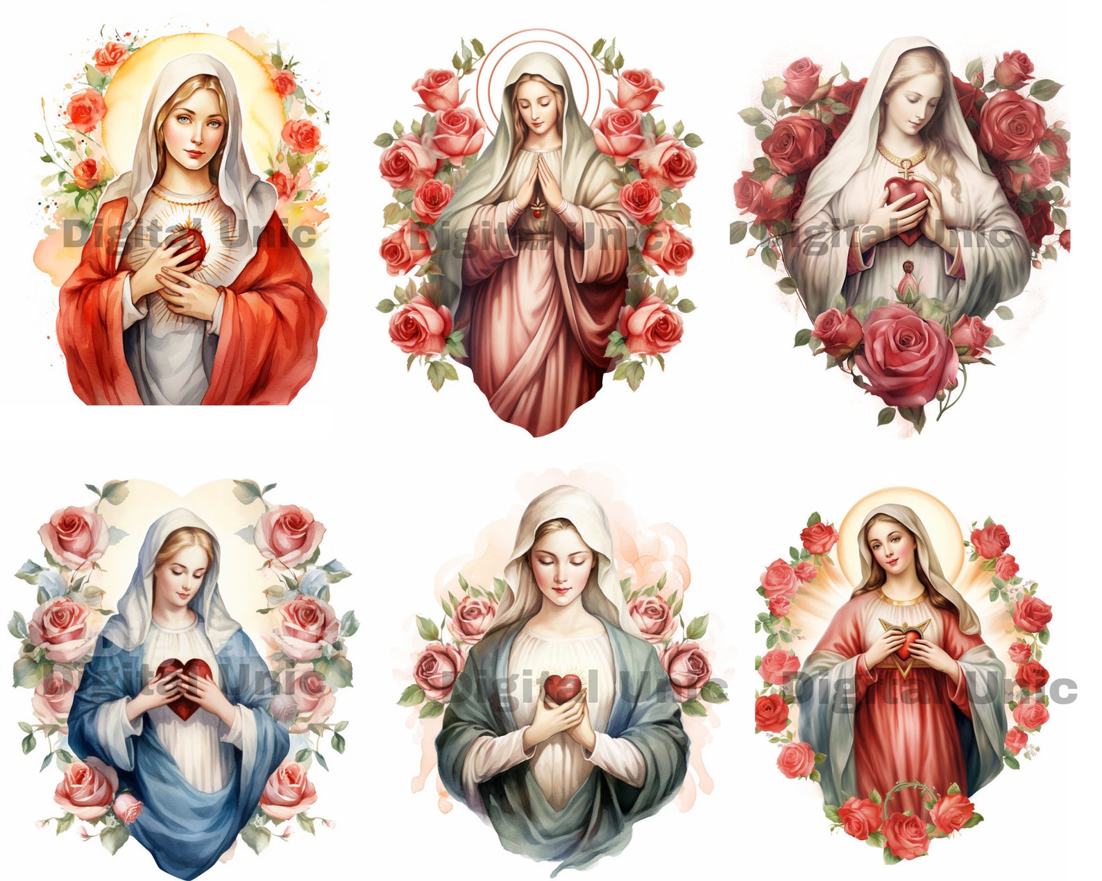20 Immaculate Heart of Mary Clipart PNG, Virgin Mary Png, High Quality ...