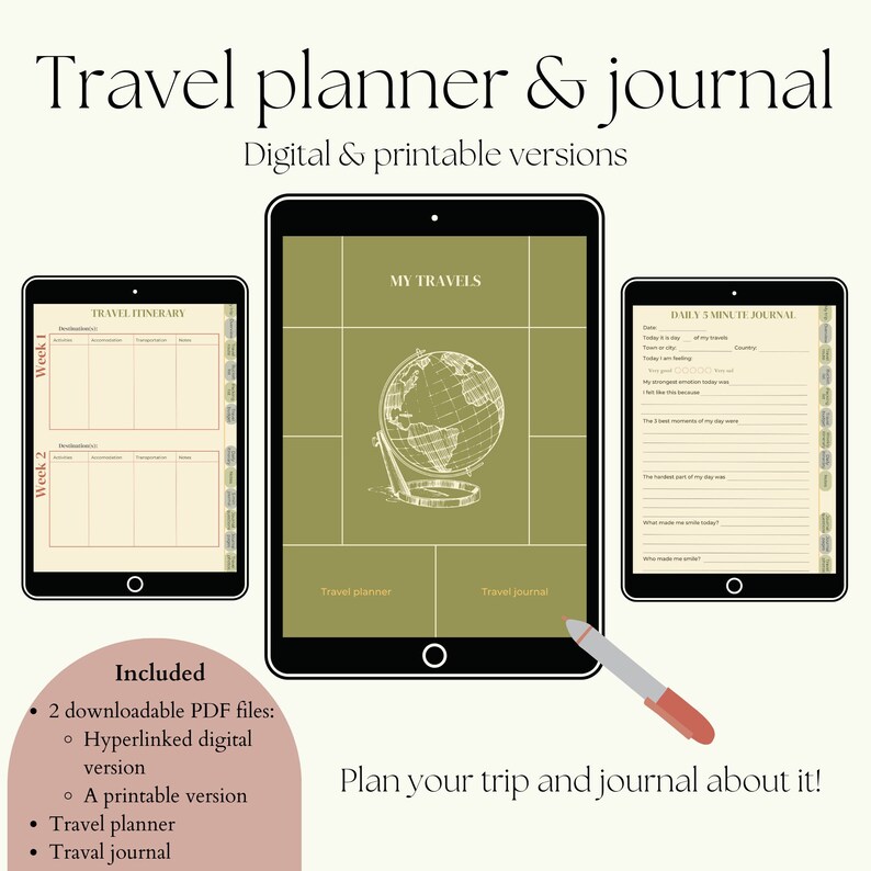 Travel Planner and Journal - Etsy