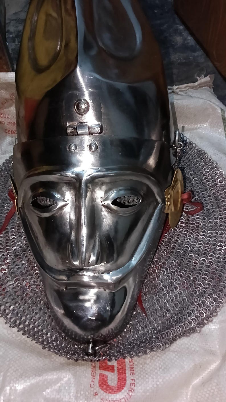 Kipchak Cuman Mask Helmet – Medieval Steppe Warrior Helmet With ...