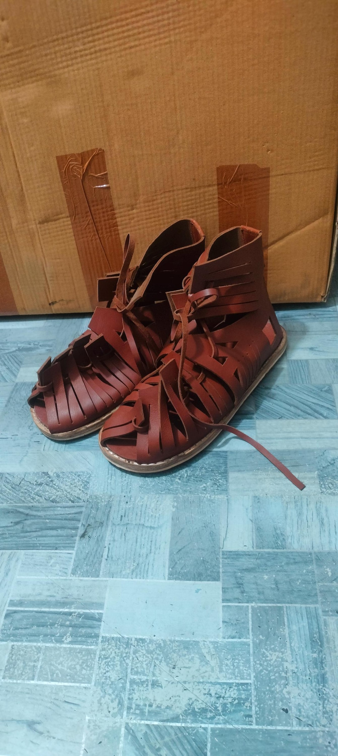 Roman Caligae Sandals With Hobnails | Handmade Leather Roman Soldier ...