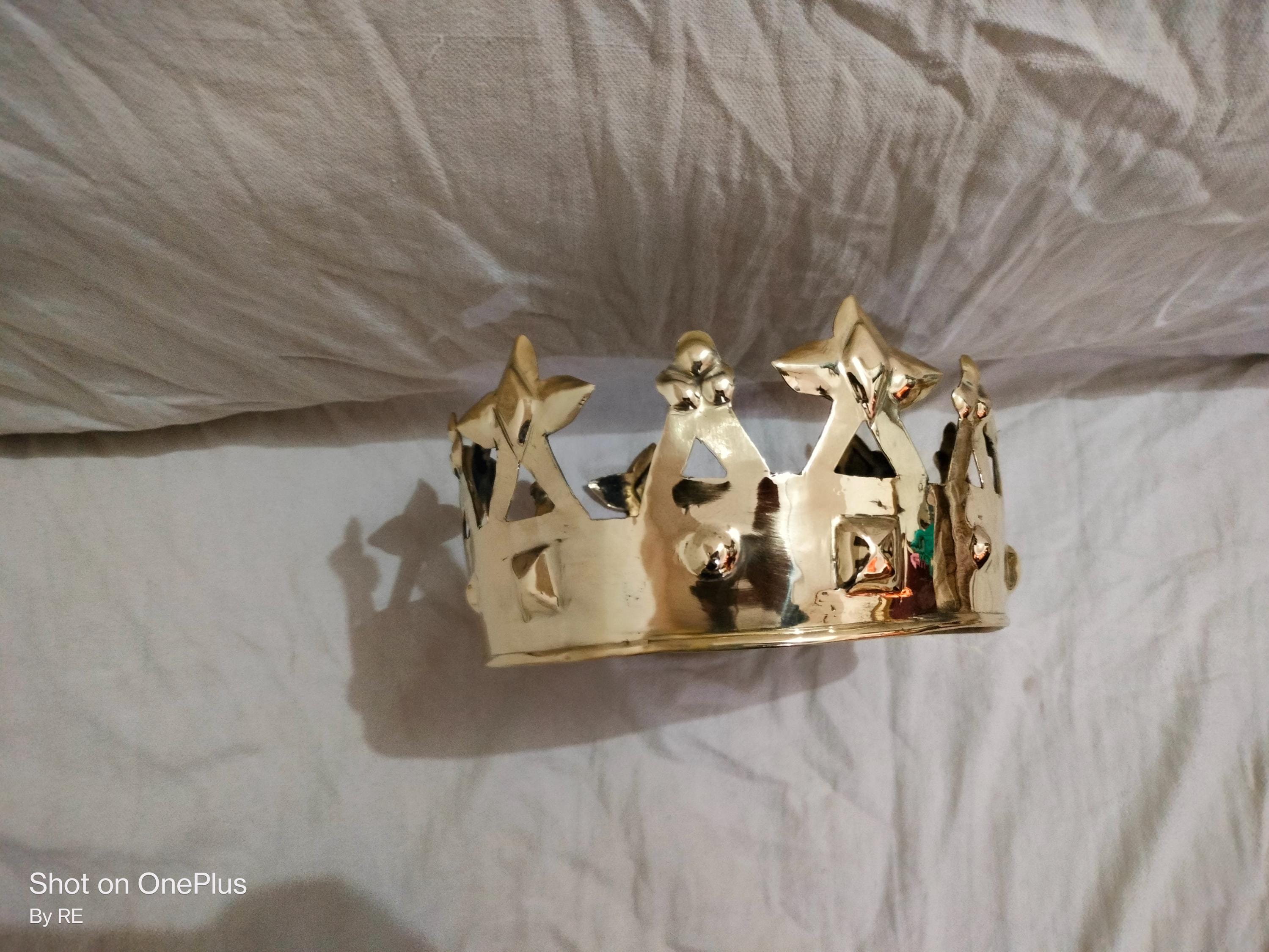 Brass Royal Crown, Prince Crown, Cosplay Viking Event - Etsy
