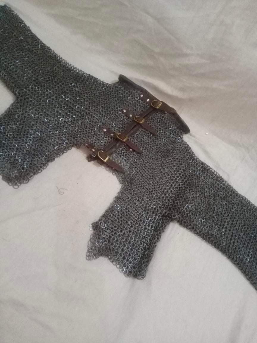 Half Viking Chainmail,9mm Flat Ring Riveted With Solid Ring,mail Shirt ...