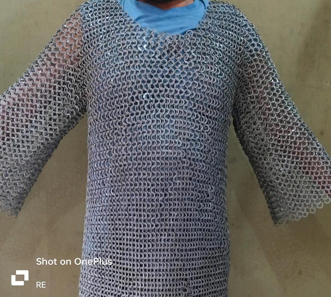 Medieval Chainmail Shirt,12mm Ring With 10mm Solid Ring,viking Chainmail Shirt,s to XXL Size ...