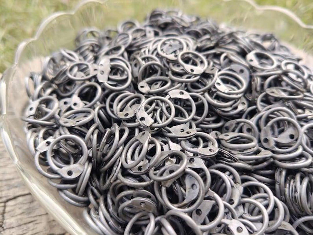 8mm Oil-finished Steel Chainmail Rings | Viking, Medieval Armor Making ...