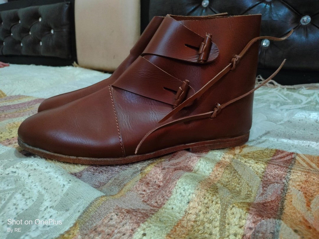 Two Toggle Shoes,fully Handmade Viking Shoes,viking Turn Shoes,one ...