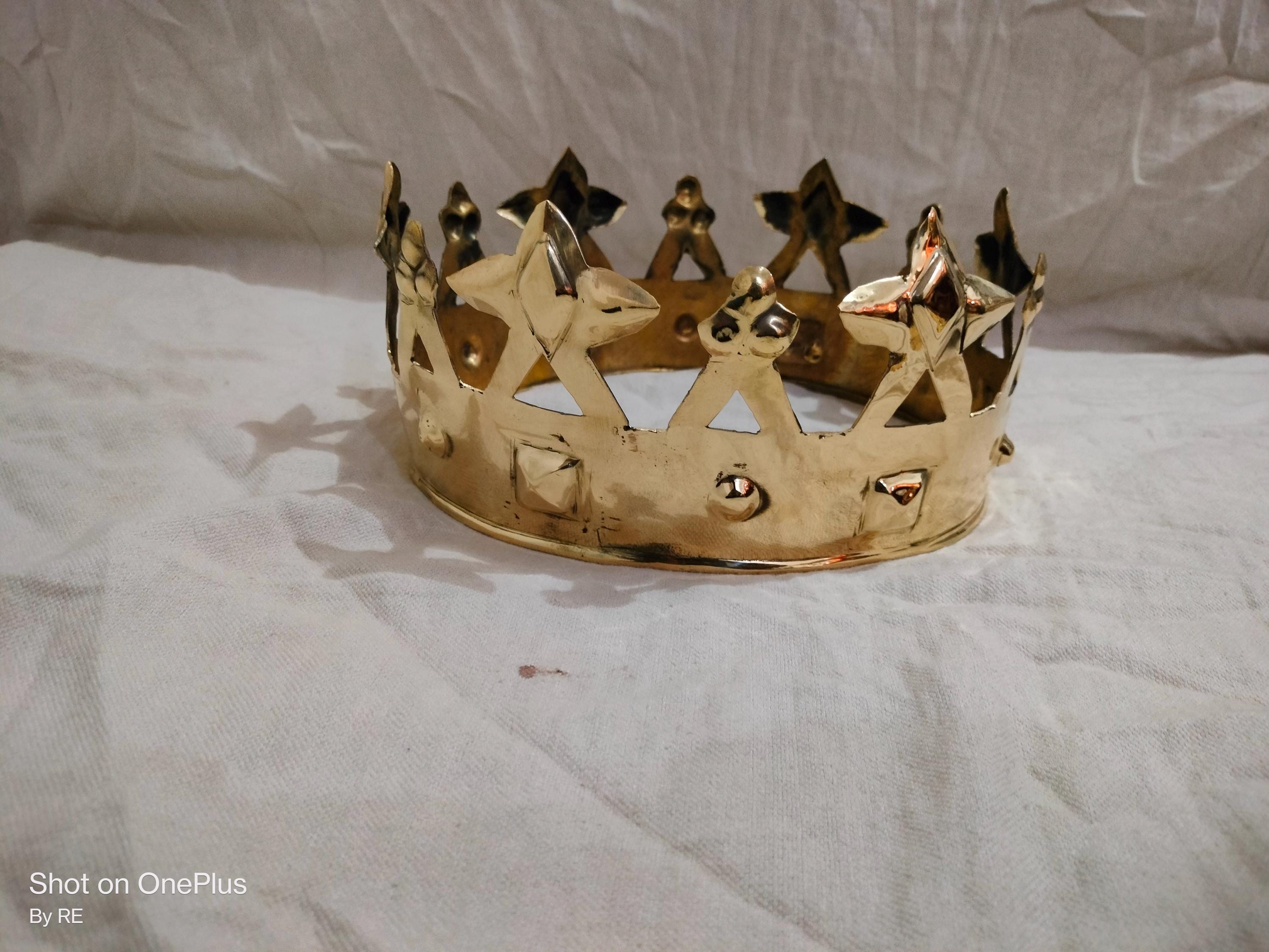Brass Royal Crown, Prince Crown, Cosplay Viking Event - Etsy