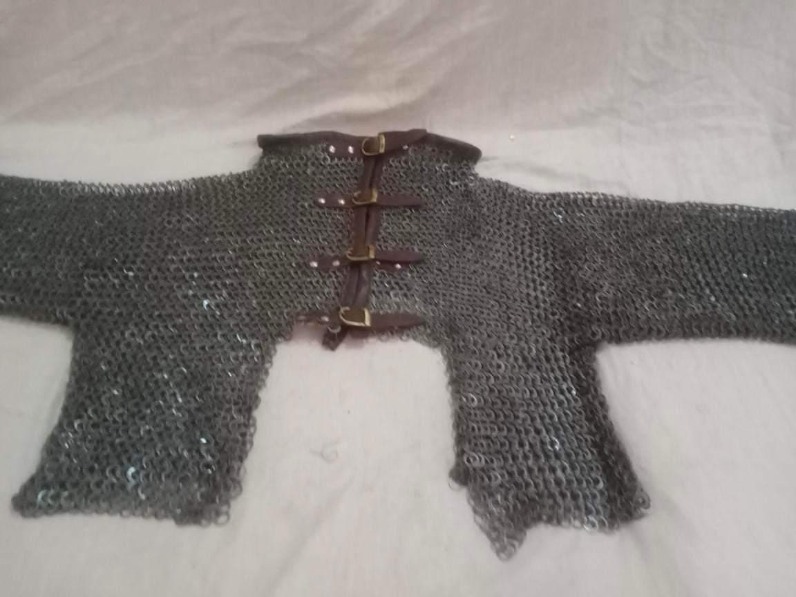 Half Viking Chainmail,9mm Flat Ring Riveted With Solid Ring,mail Shirt ...