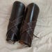 Viking Leather Leg Guard,leg Protection,cosplay Larp Leg Guard Arm ...