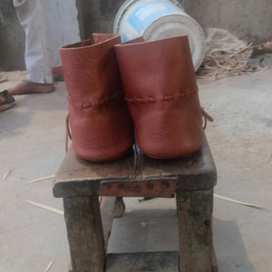 Fully Handmade Viking Shoes With Leather Sole ,viking Turn Shoes,one ...