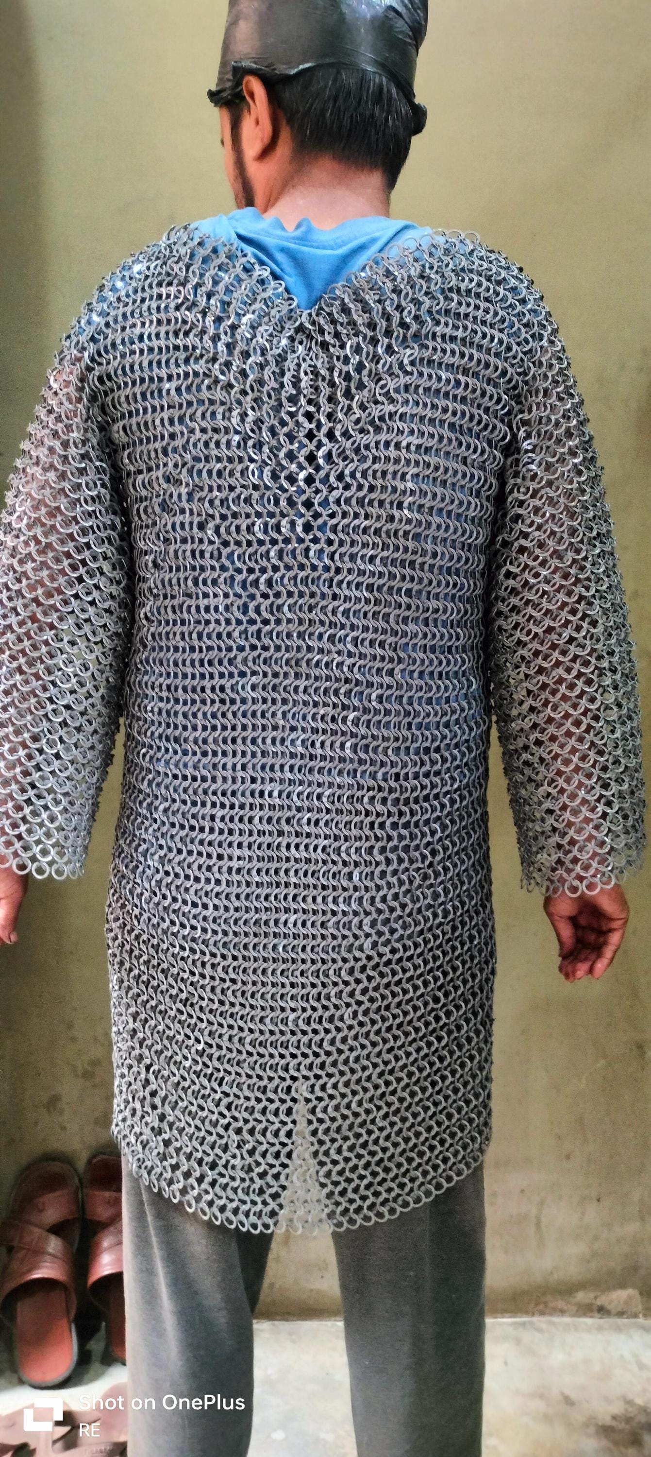 Medieval Chainmail Shirt,12mm Ring With 10mm Solid Ring,viking ...