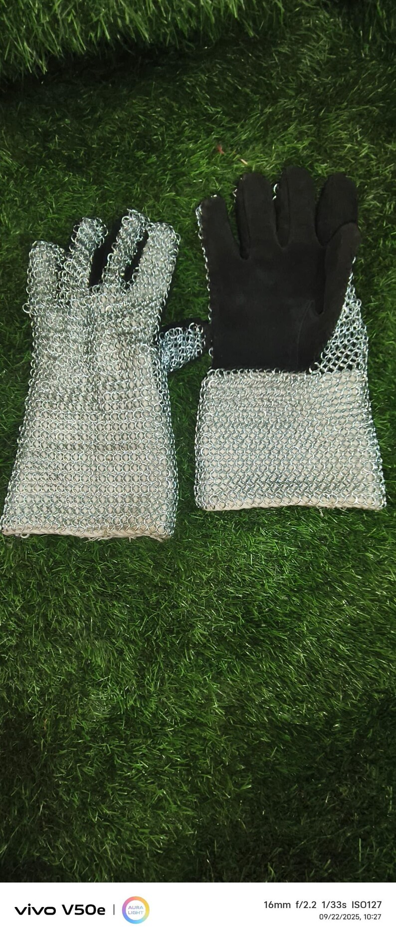 Medieval Viking Chainmail Mittens – 6mm Butted Zinc Plated Steel, LARP ...