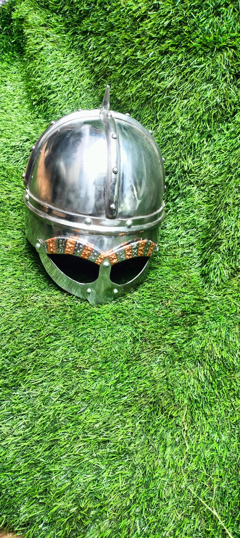 Tjele Viking Helmet | 2mm Mild Steel Norse Armor, LARP Cosplay - Etsy