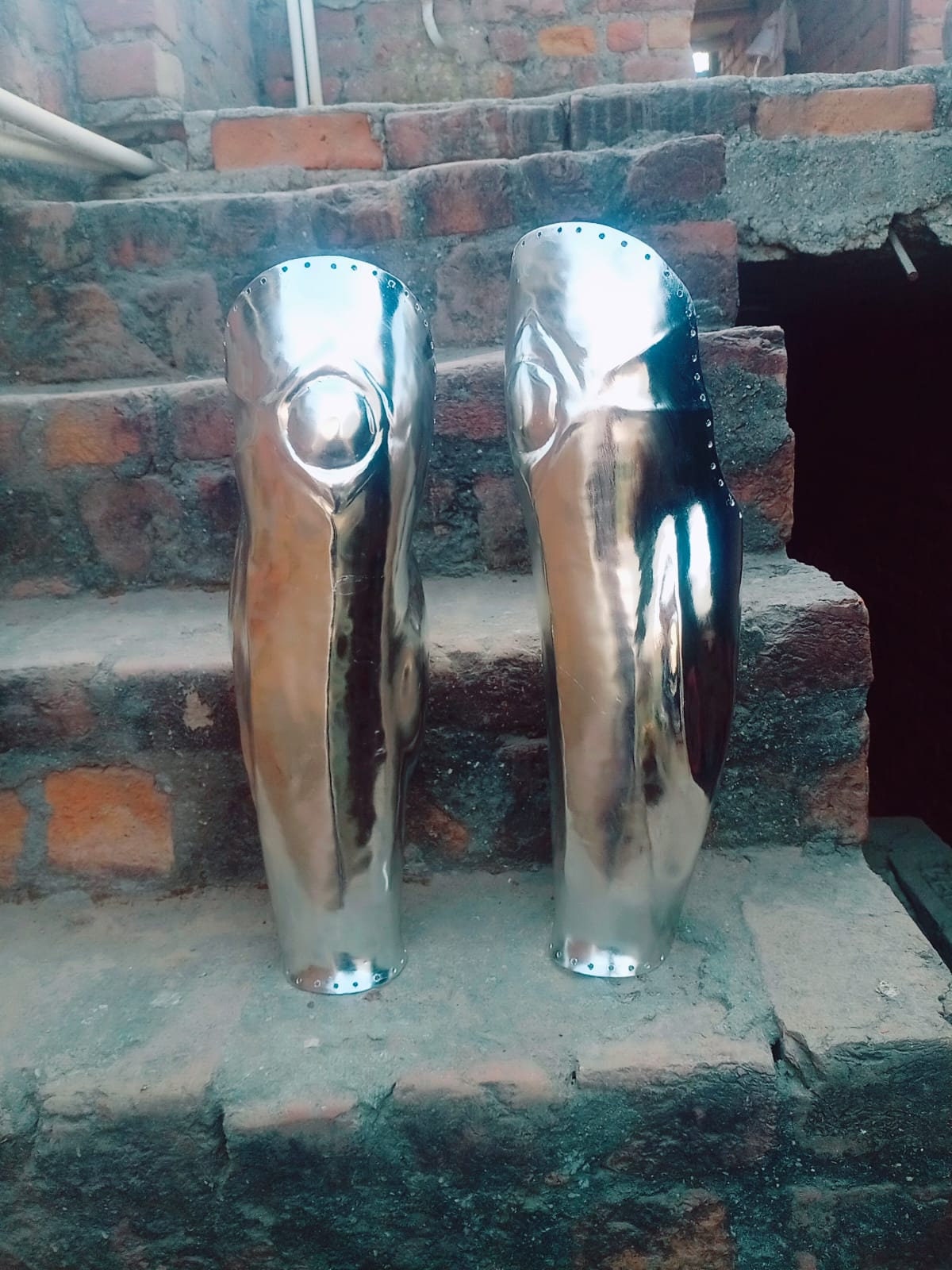 Roman Greaves With Tin,brass Greaves With Tin,1.2mm Brass Greaves - Etsy