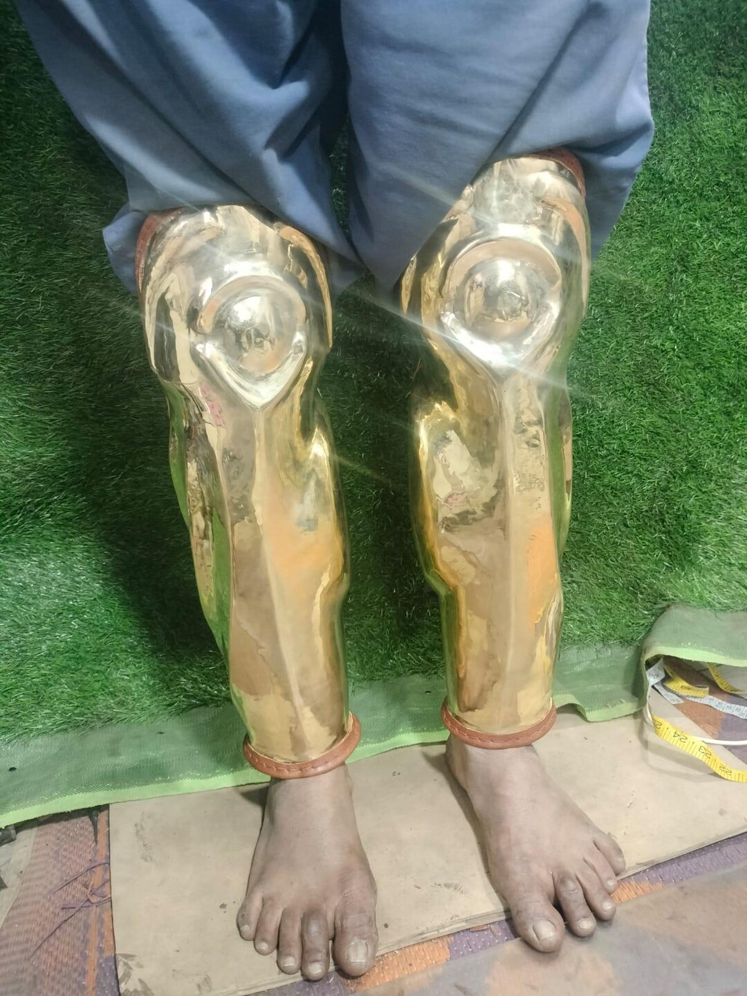 Brass Roman Greaves, 1.2mm, Reenactment Leg Protection (18") - Etsy