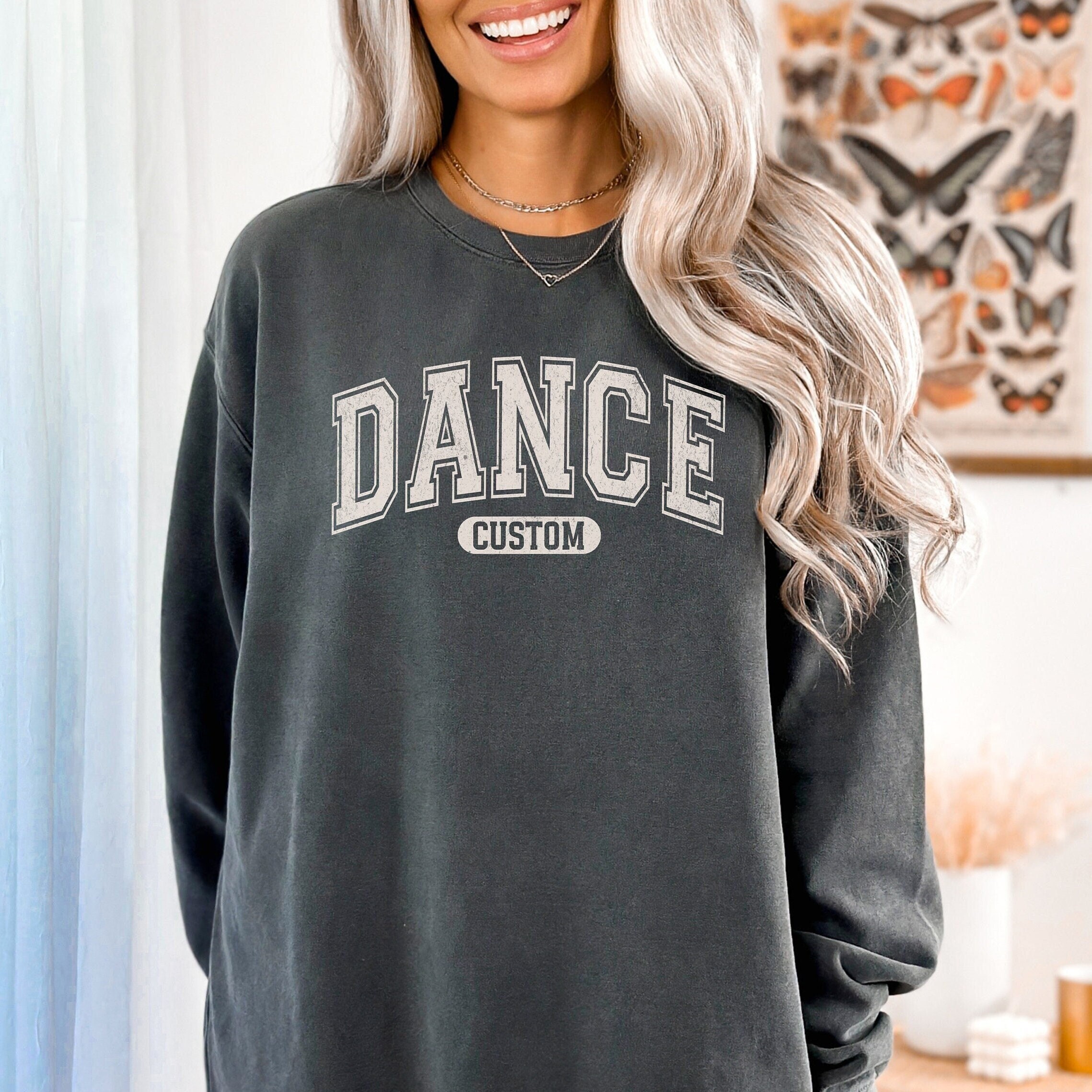 Comfort Colors® Custom Distressed Dance Sweatshirt, Dance Shirt, Shirt ...