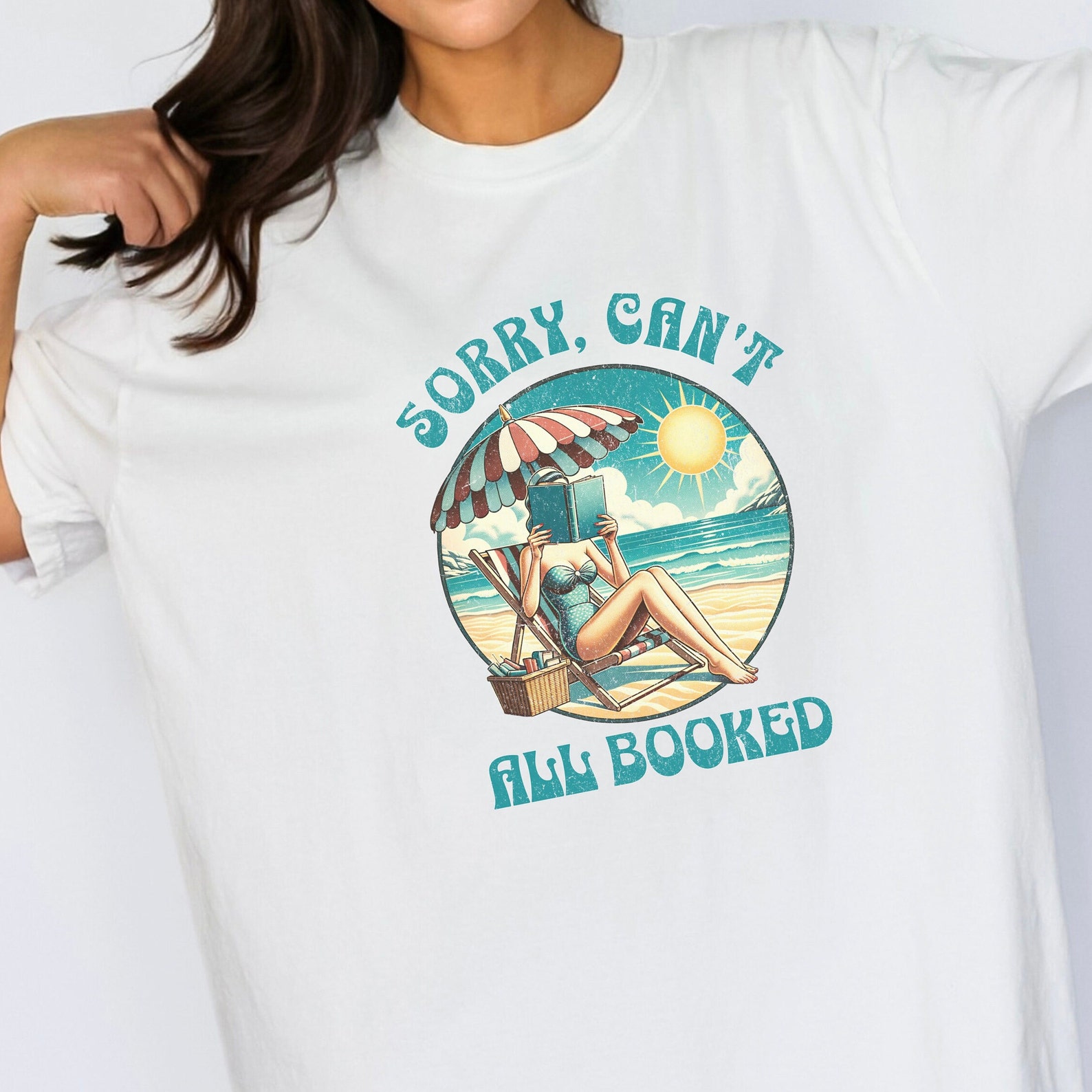 Beachside Book Babe Reading Shirt Comfort Colors® Beach Tshirt Reading ...