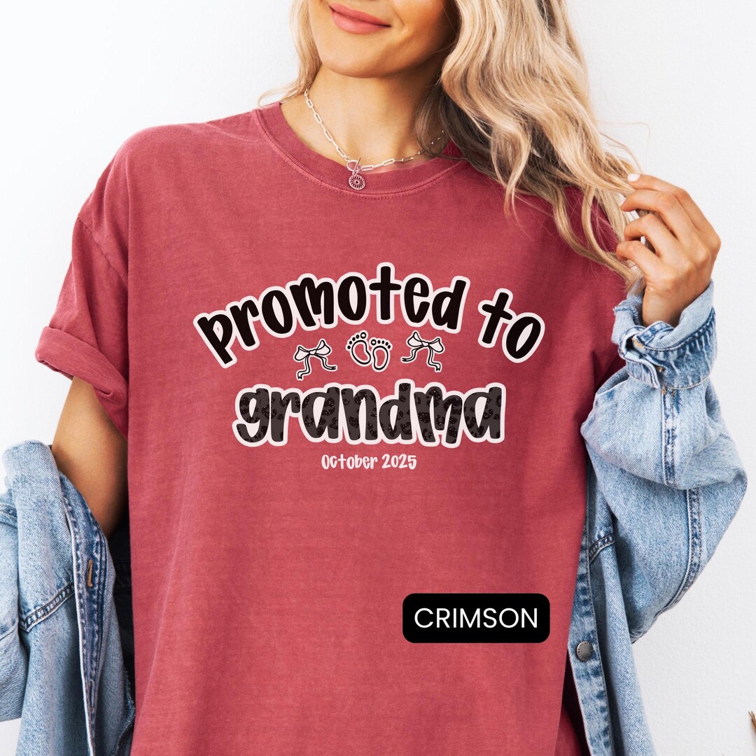 Comfort Colors® Custom Promoted to Grandma Shirt, Pregnancy ...