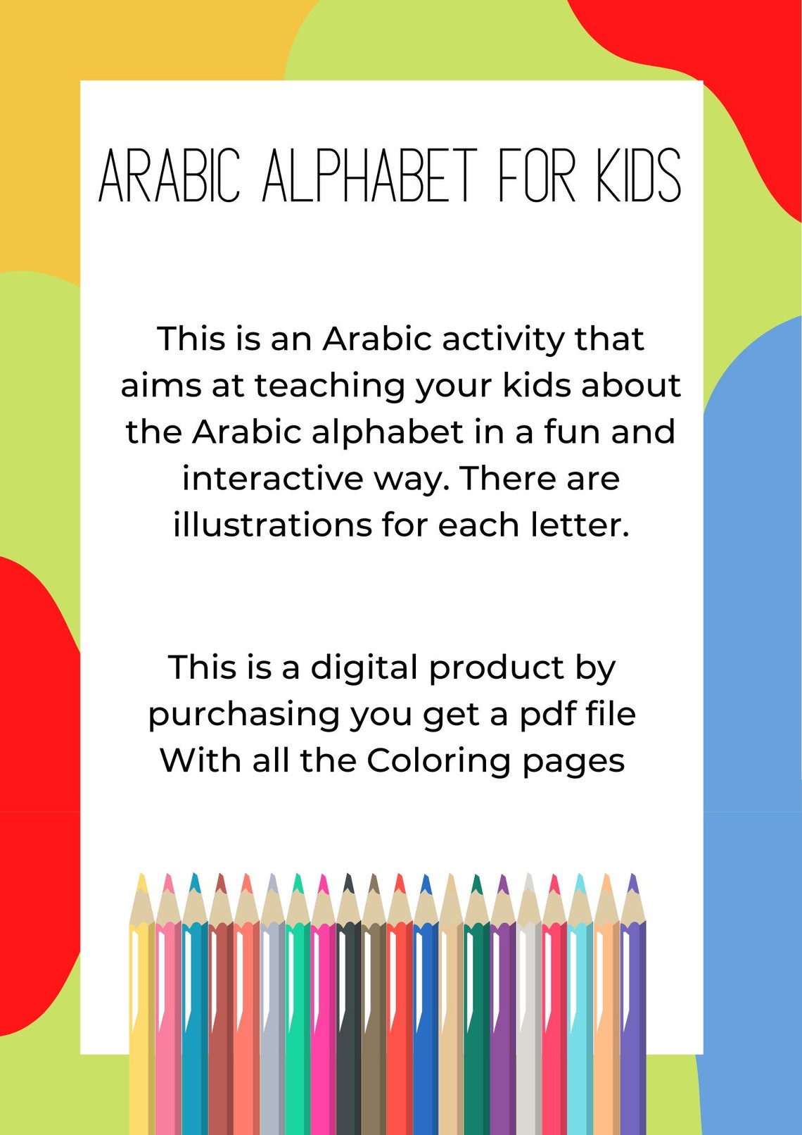 Arabic Alphabet Colouring Pages for Kid’s - Etsy