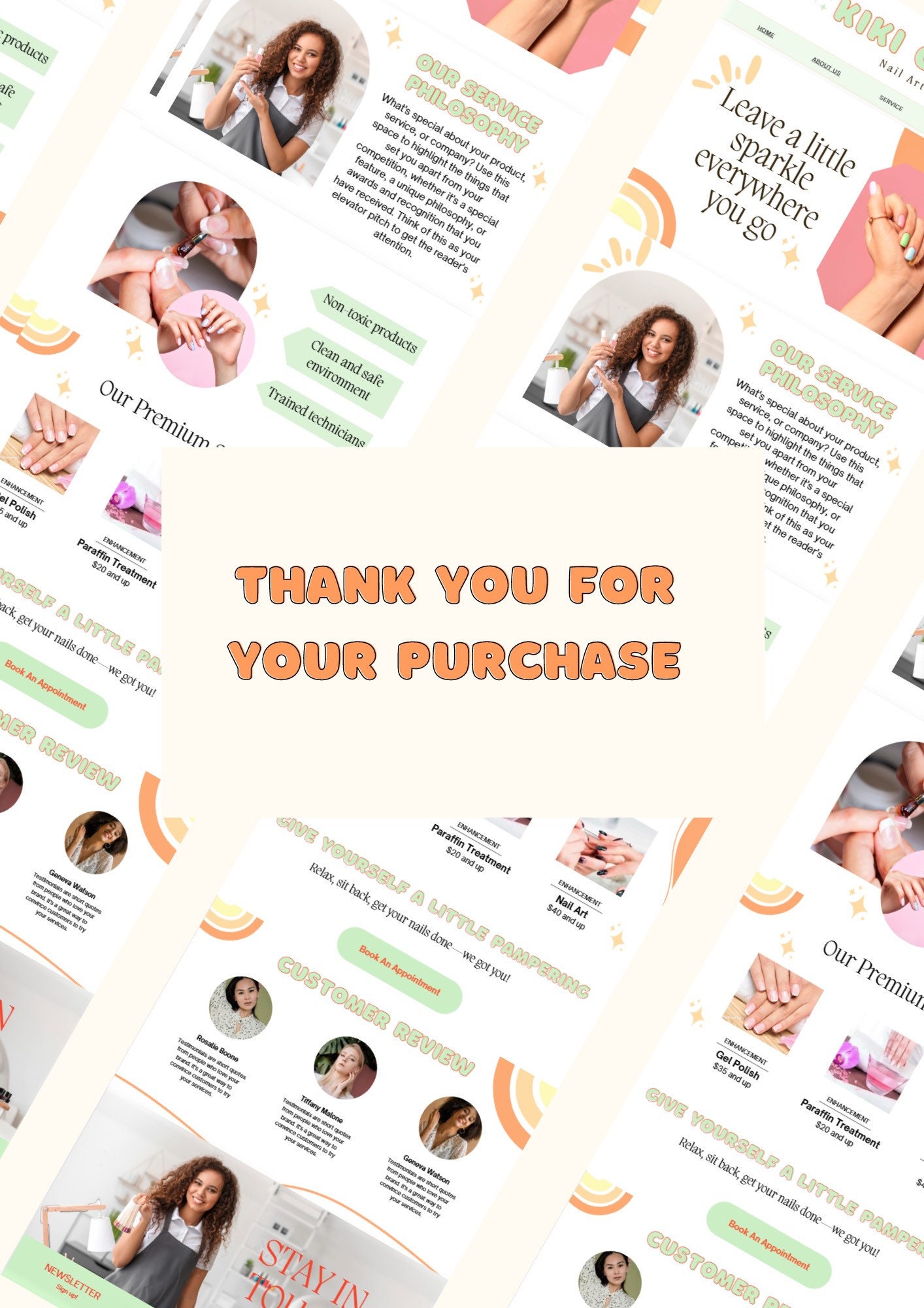 Canva Website Template With 3 Free Logos, Website Templates, Done for ...