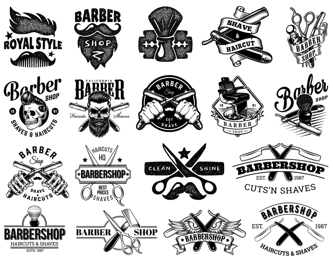 Barber SVG Bundle, Barber Svg, Barbershop SVG, Hairdresser, Hair Stylist, Barber Shop Logo ...