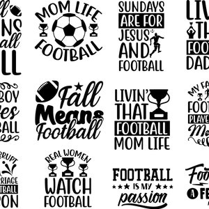 Football SVG Bundle, Soccer Svg Bundle, Funny Football SVG, Football ...