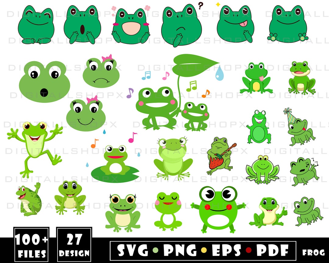 Frog SVG, Frog SVG for Cricut , Frog PNG Clipart, Frog Face Clipart ...