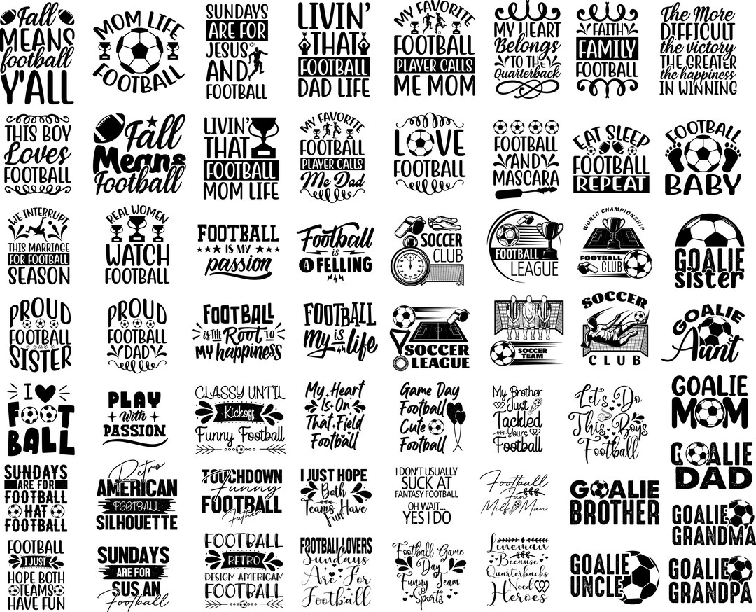 Football SVG Bundle, Soccer Svg Bundle, Funny Football SVG, Football ...