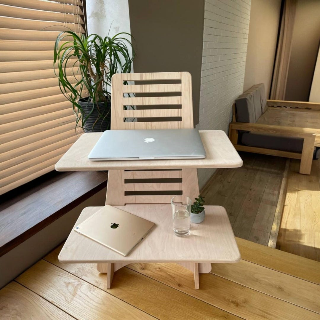 Adjustable Plywood Standing Desk – Ergonomic Home Office Solution ...