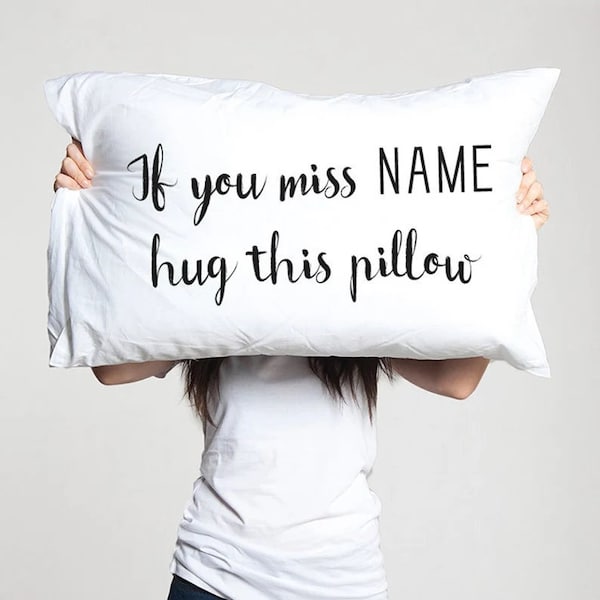 If You Miss Me Hug This Pillow - Etsy