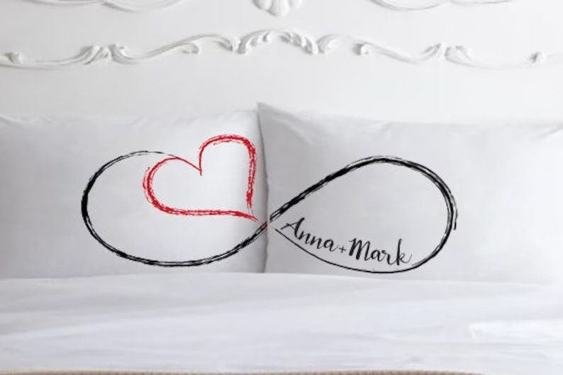 Personalized Infinity Love Couple Pillow Cases Infinite Gift ...