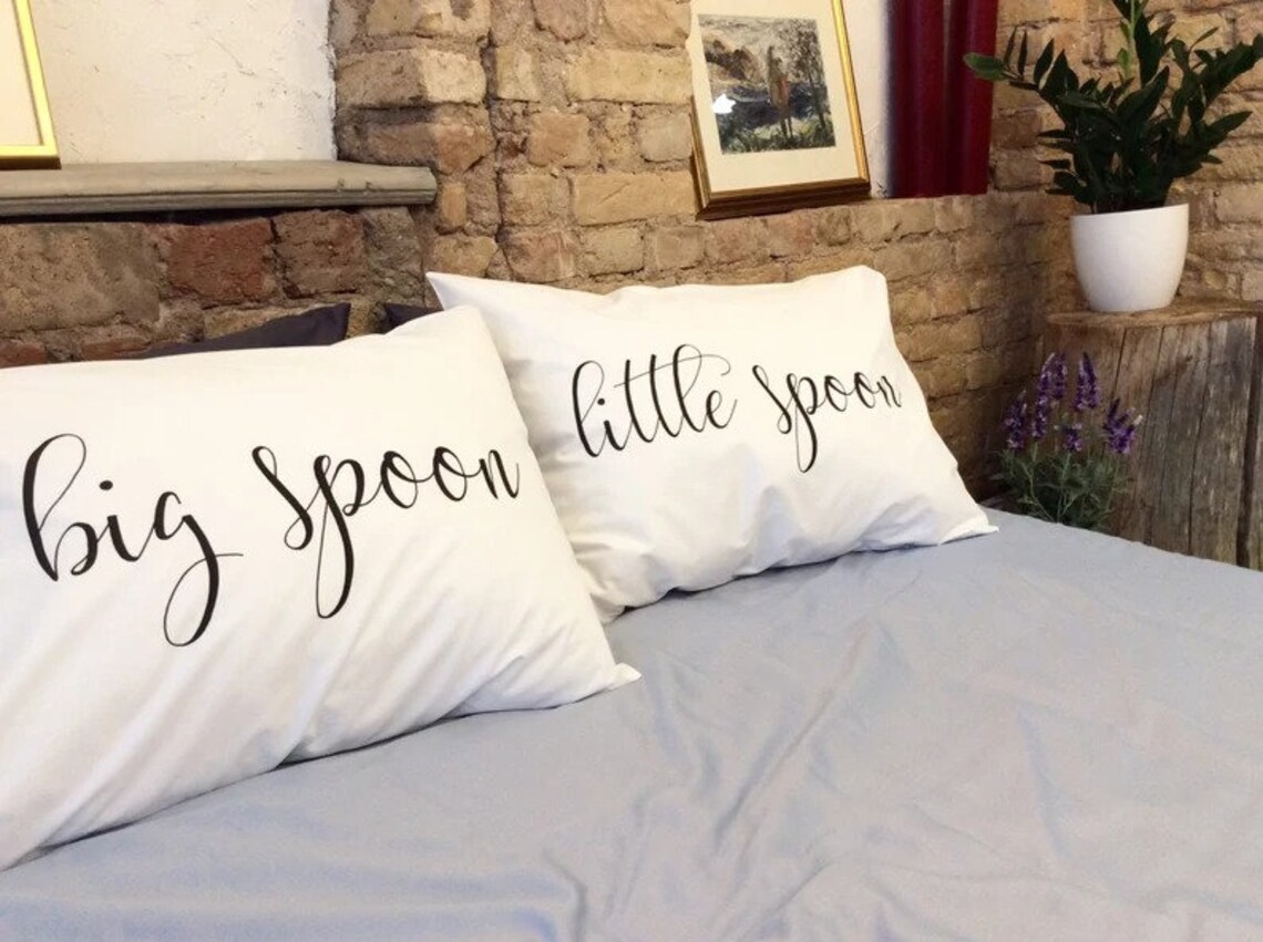 Big Spoon Little Spoon Spooning 2nd Cotton Anniversary Gift for Him Her ...